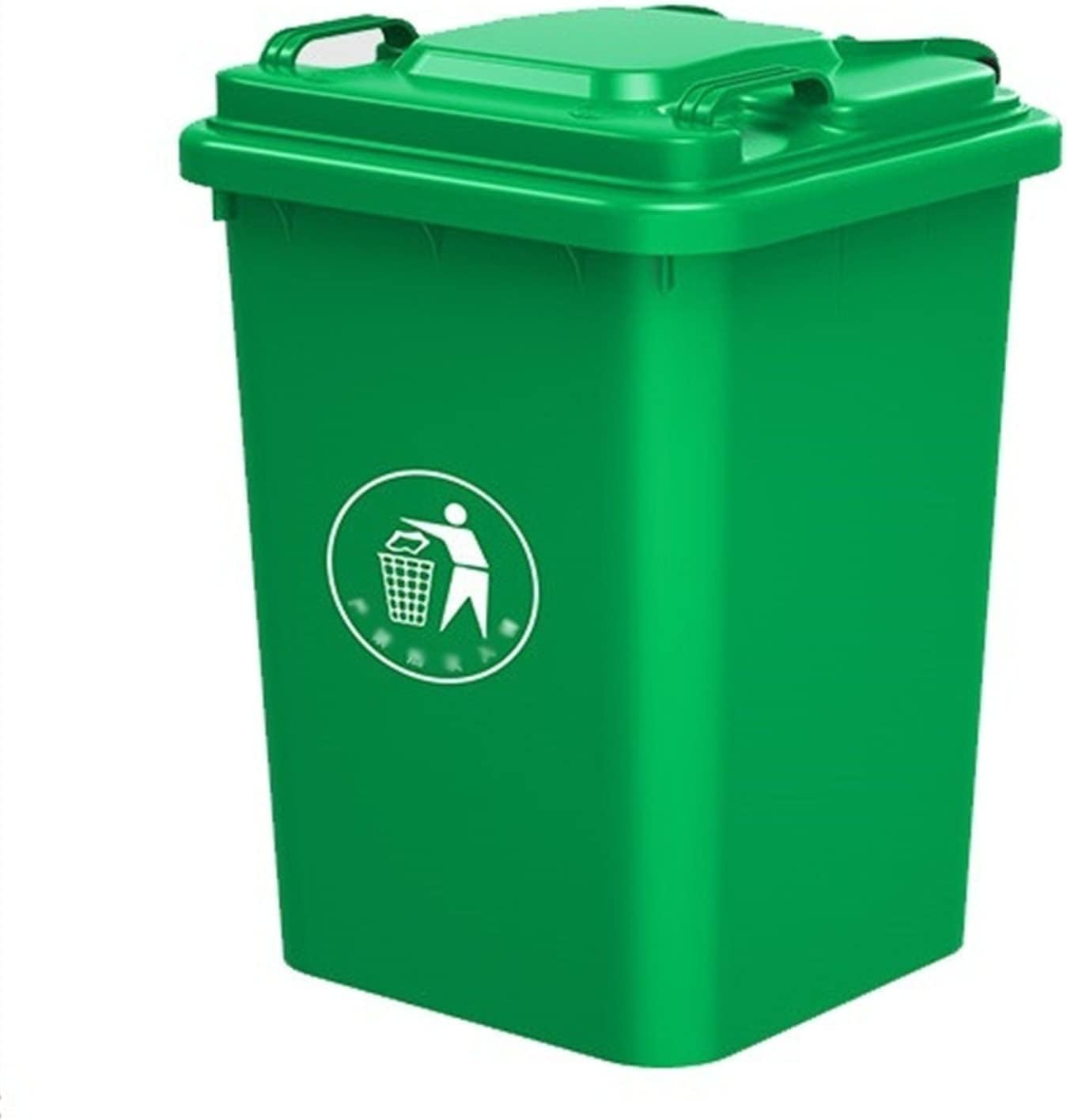 Amazon.com: outdoor trash cans Waste Container with Lid, Heavy-Duty ...