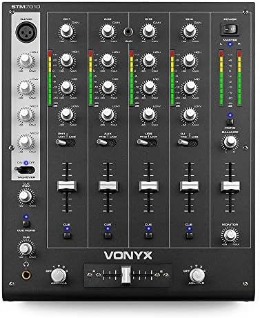 Numark M6 USB - 4-Channel DJ Mixer with Built-In Audio Interface, 3 ...
