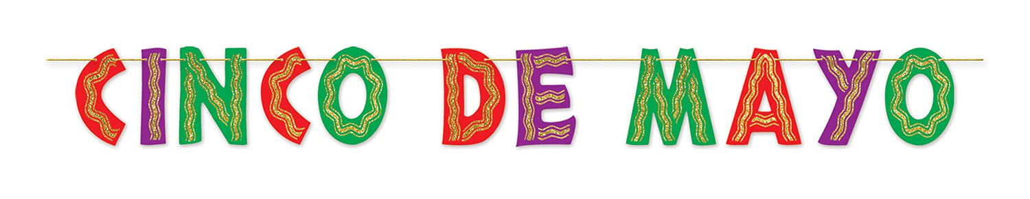 Amazon.com: Glittered Cinco De Mayo Streamer Party Accessory (1 count ...