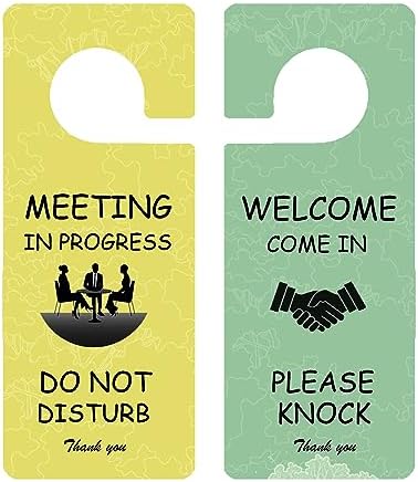 Amazon.com : JJDOU Meeting in Progress Office Sign, 2Pack Do Not ...