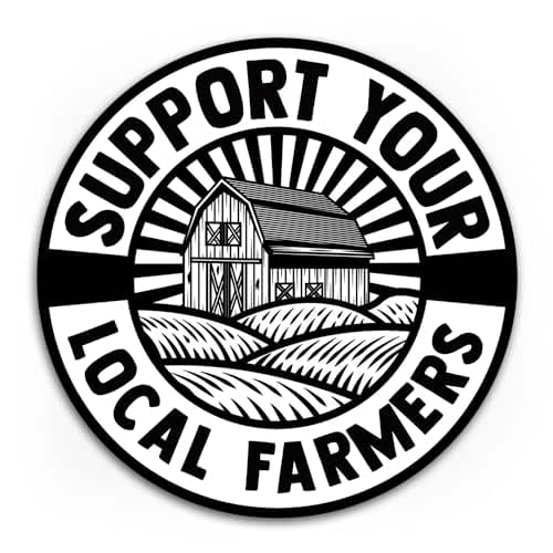 Amazon.com: Support Your Local Farmers Sticker Funny Farmer Retro Style ...