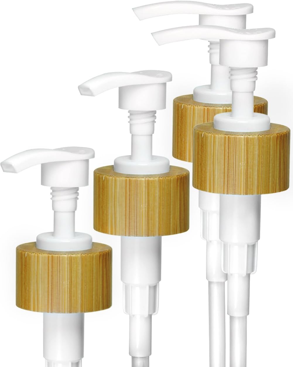 Amazon.com: JASAI 4 Pack Bamboo Soap Pump Replacement for Regular Mouth Soap Dispenser ...