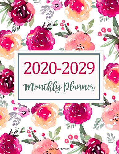2020-2029 Planner: 10 Year 120 Months Calendar Monthly Planner Schedule ...