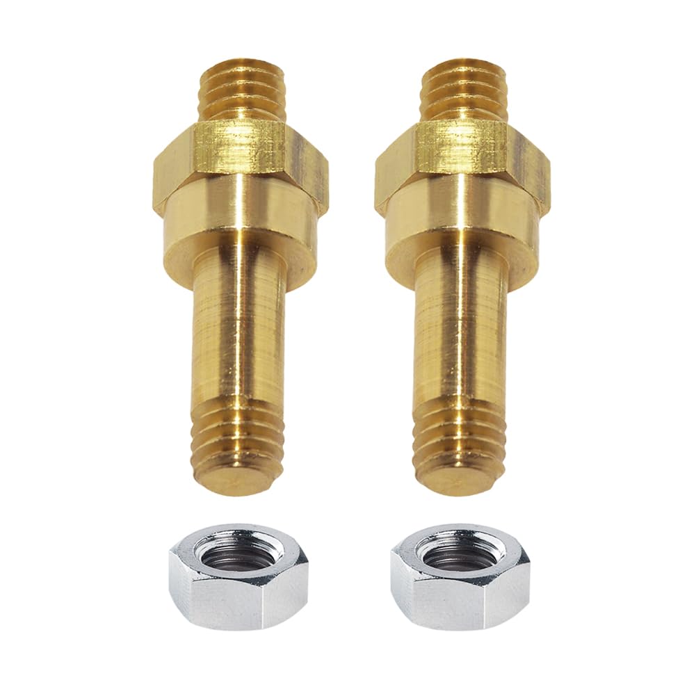 3/8"-16 Brass Long Stud Side Post Battery Terminal Bolt, Ampper ...