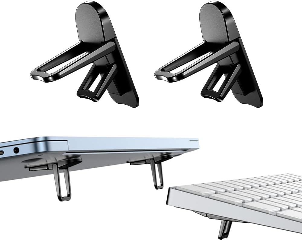 Amazon.com: PONICOR 2PCS Zinc Alloy Mini Foldable Laptop Stand ...