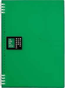 Amazon | キングジム リングノート テフレーヌ 30穴 A4タテ 緑 9856TTE-G | ノート | 文房具・オフィス用品