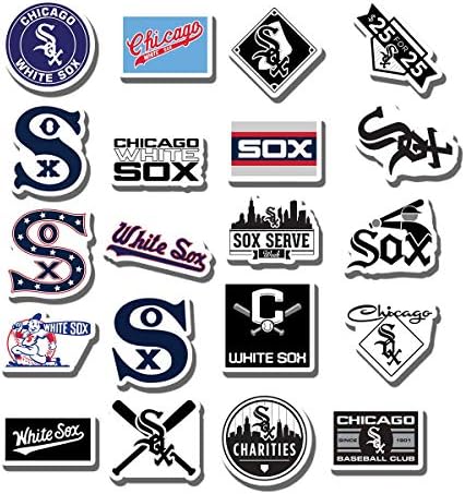 Amazon.com: 20 PCS Stickers Pack White Aesthetic Sox Vinyl Logo ...