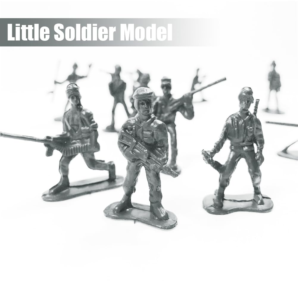 Larfraecy Mini Soldier Action Figures 100 Pcs Military Plastic Toy Set Military Combat Force War