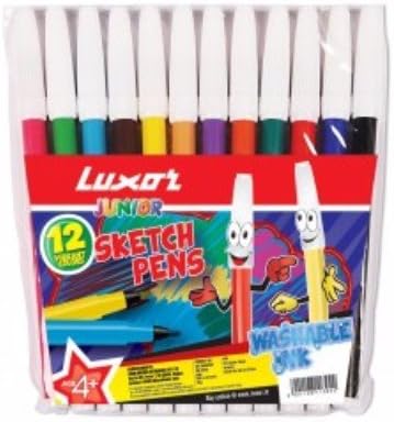 Luxor Sketch Pen (Assorted 12 colours) pack of 12 (30 packs) : Amazon ...