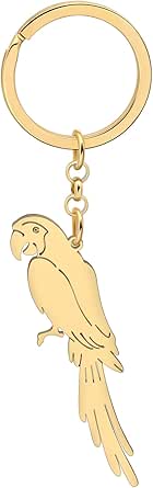 WEVENI Cute Flower Parrot Keychain Cherry Charms Bird Parrot Jewelry ...