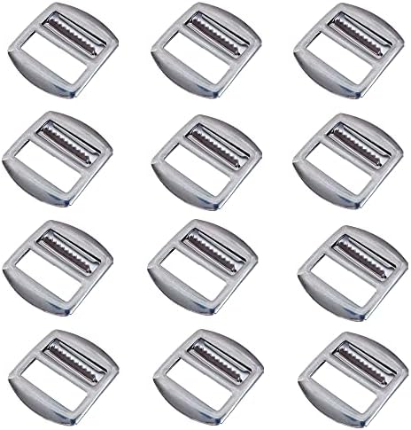 12 Pcs Slide Buckle Ladder Lock Buckle Adjustable Metal Buckle for ...