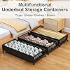 Amazon.com: Under Bed Storage with Wheels,2 Pack Under Bed Storage ...