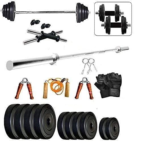 Buy Body Maxx Leather Fitness Dumbell Set Home Gym Kit, 10kg Online at ...