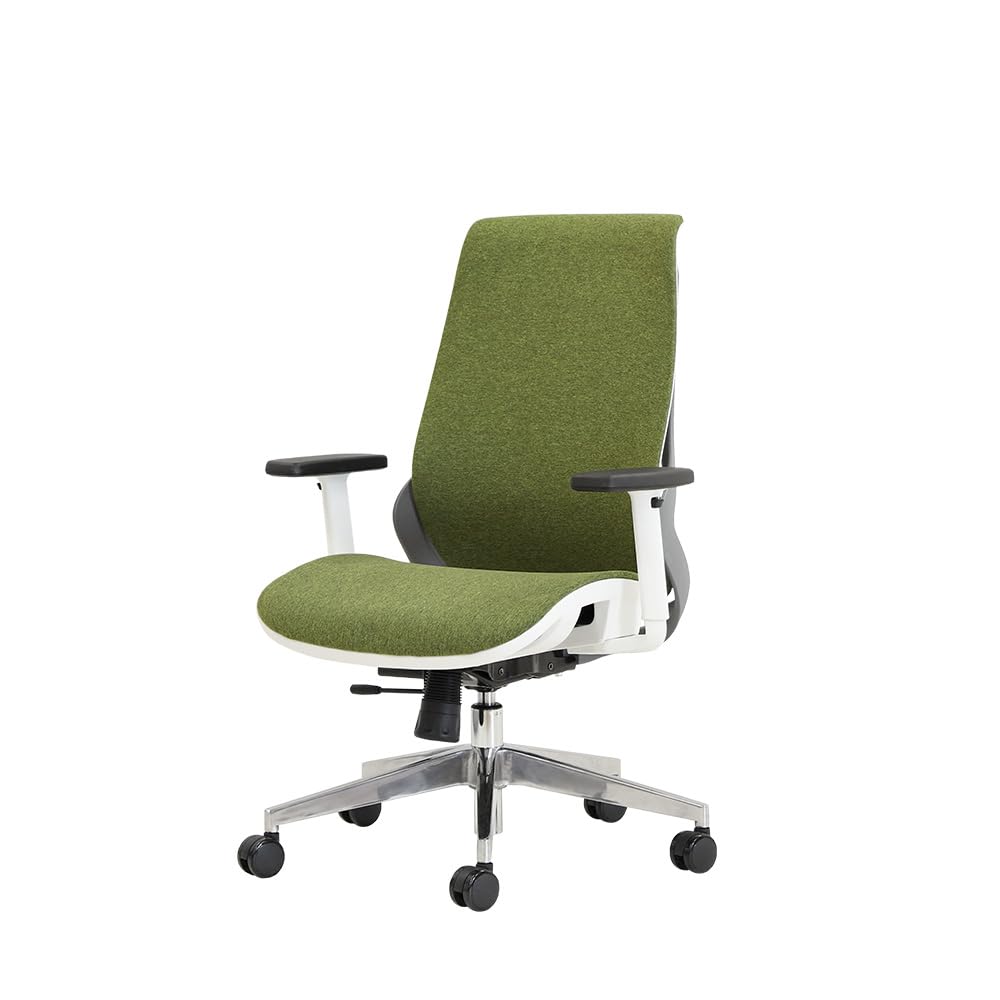 Amazon.co.jp: LOOKIT オフィスチェア 肘付き リクライニング ハイバック ファブリック グリーン WLB-2A : 文房具・オフィス用品