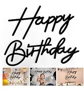 Amazon.com: Glitter Happy Birthday Sign for Backdrop - Felt Happy ...