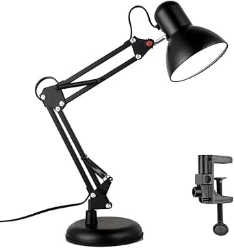 Joyzzz Desk Lamp, Multi Joint Adjustable Goose Neck Swing Arm Table ...