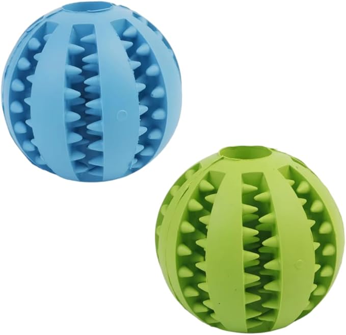 Pet Supplies : Dog chew Ball Toy(2 Pack), Interactive Dental Cleaning ...