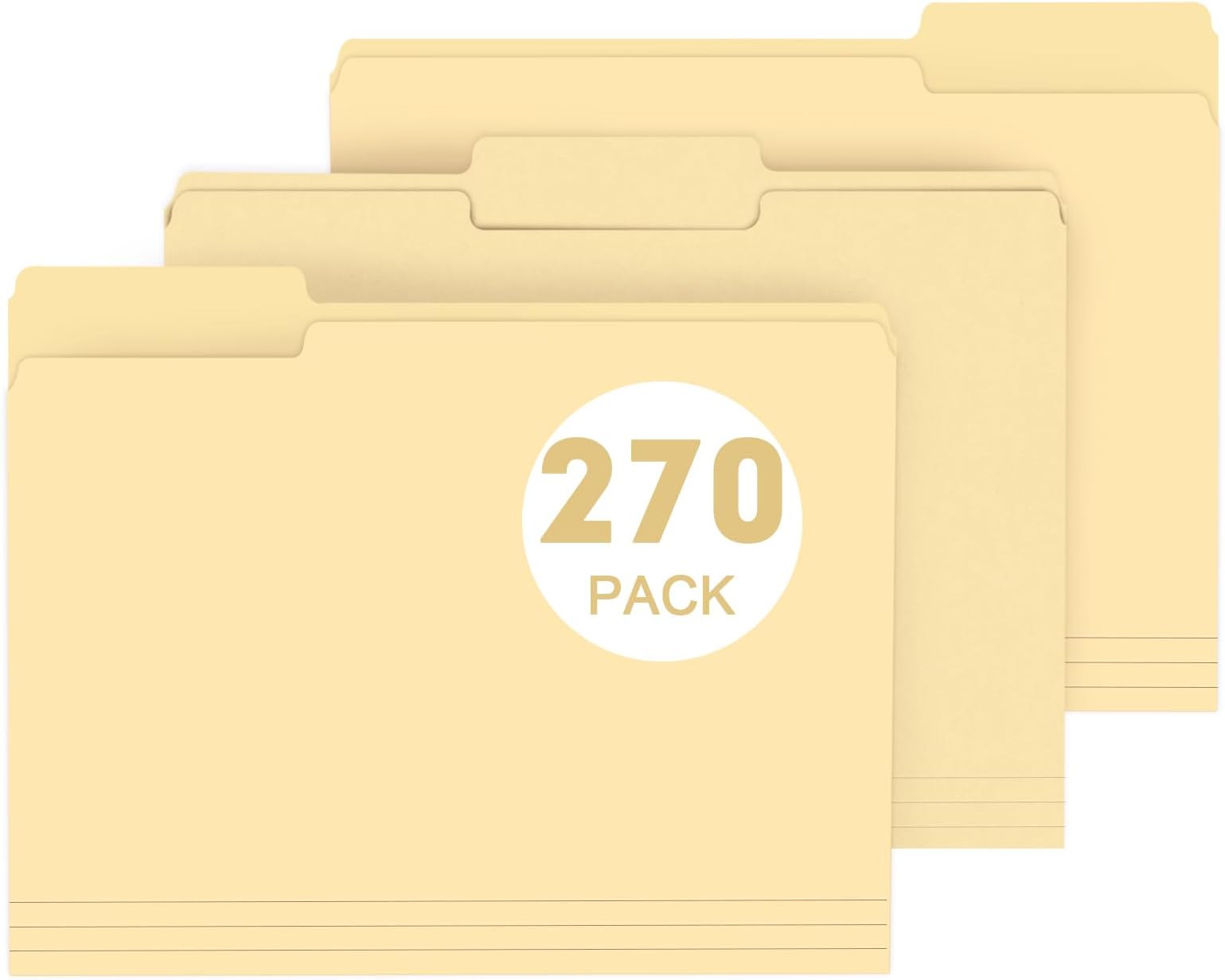 Amazon.com : File Folder, PANDRI 270 Pack File Folder, 1/3 Cut Tab ...