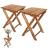 Belavi Wooden Folding Chair and Folding Table - AldiThings