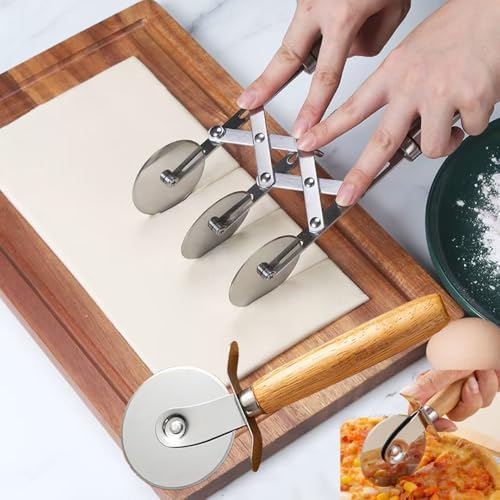 Amazon.com: Oleex ‘All-Dough’ Pastry Cutter Set. 5 Wheel Dough Cutter ...