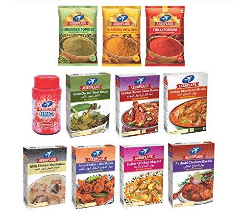 AEROPLANE Chicken Masala Combo | Kadhai, Green, Tikka Gravy, White ...