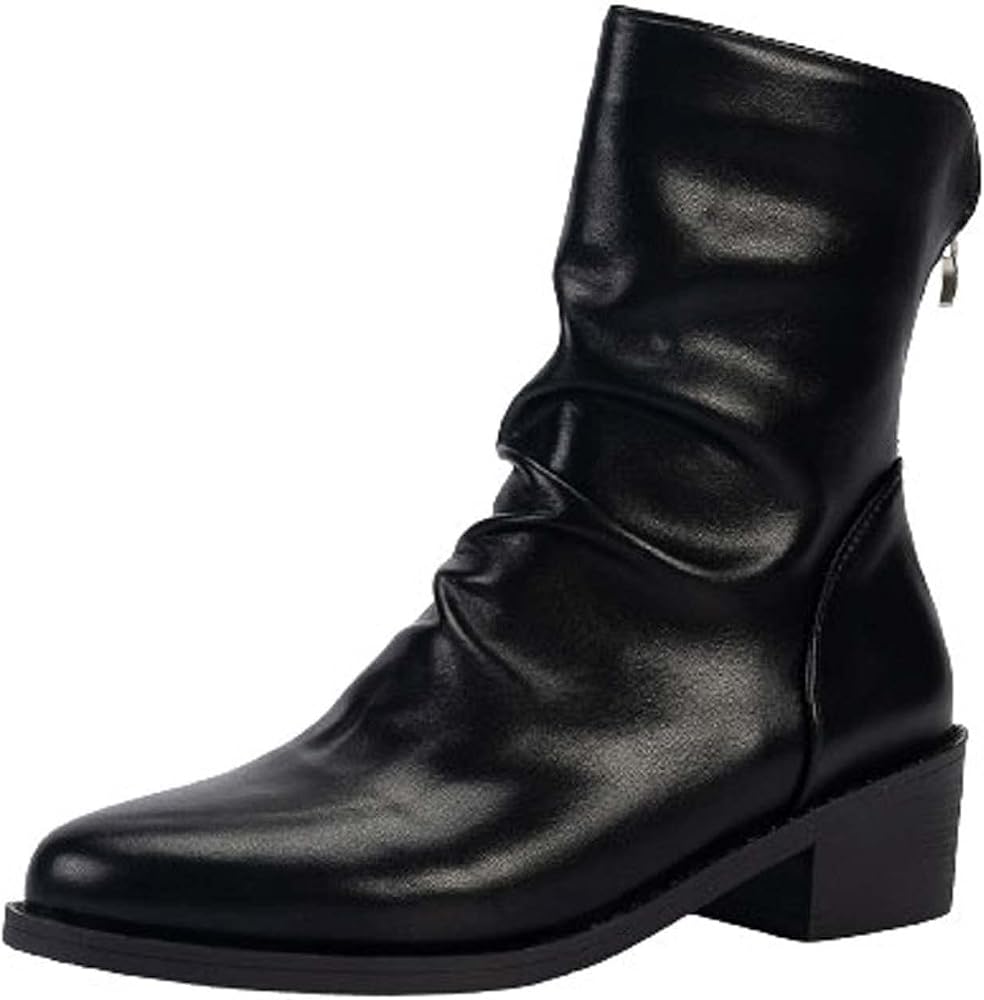 Boots With Zipper In Back