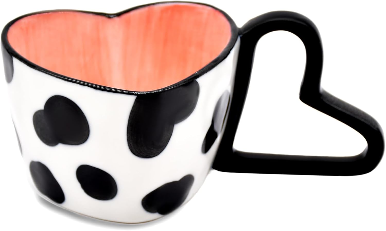 Amazon.com: 10.5 oz Large Heart Shaped Mug, Romantic Ceramic Coffee Cup ...