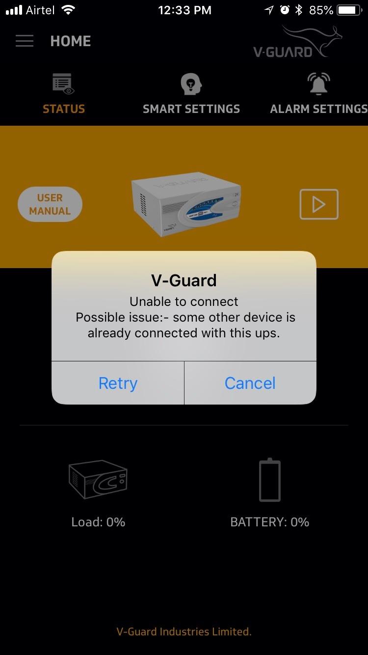 V-Guard Smart Digital UPS- Smart 1500 with Mobile connectivity and Free ...