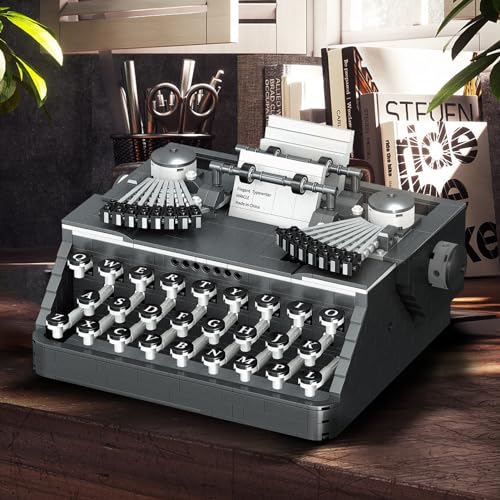 XIU Ideas Typewriter Block Kit for Adults,Retro Typewriter Building Set ...