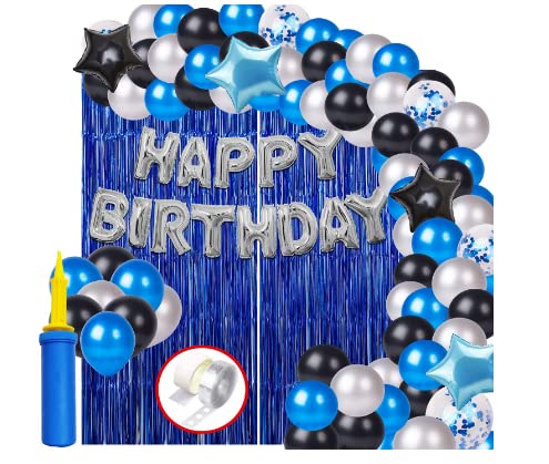 Jolly Party Happy Birthday Balloons Decorations combo of Banner Foil ...