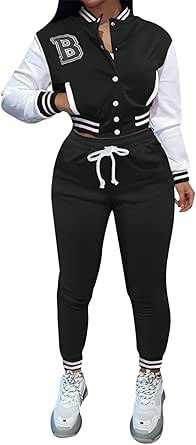 Amazon.com: Baseball Suits for Women 2 Piece Varsity Outfit Button Down ...