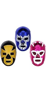 Amazon.com: THREE MASK Pro-Quality Wrestling Masks (8 Pack) | Authentic ...