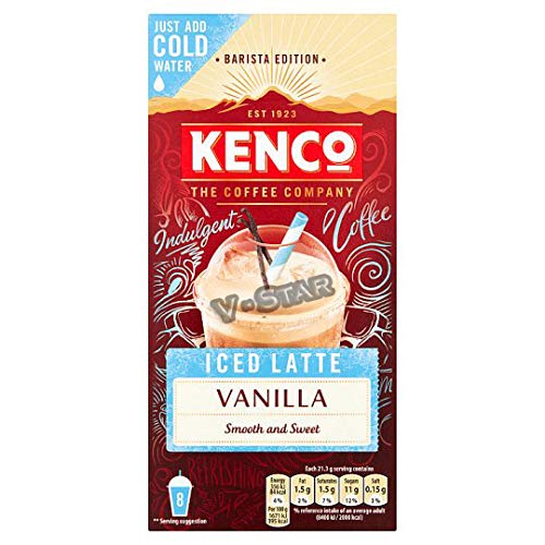 KENCO Instant Coffee ICED & HOT Packs - 8 SACHETS (ICED Latte Vanilla ...