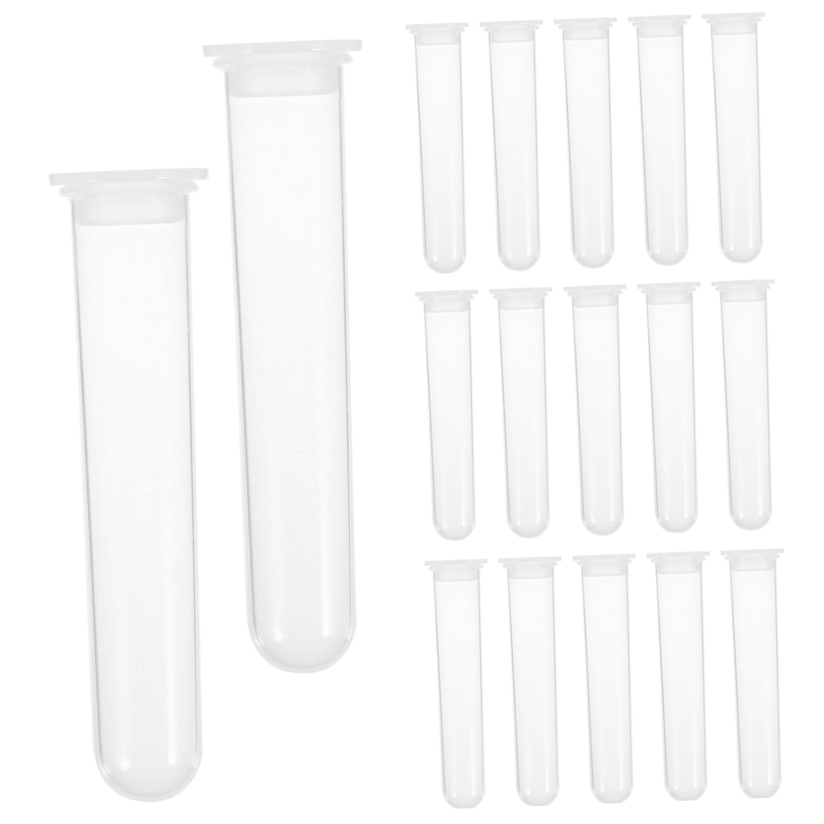 Healifty 100 Pcs Laboratory Tubes Test Tube Lab Tubes Plastic ...