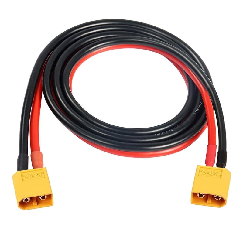 Amazon.co.jp: CY Power Cable XT60オス-オス 12AWG 延長ケーブルコネクター RCバッテリーポータブル発電 ...