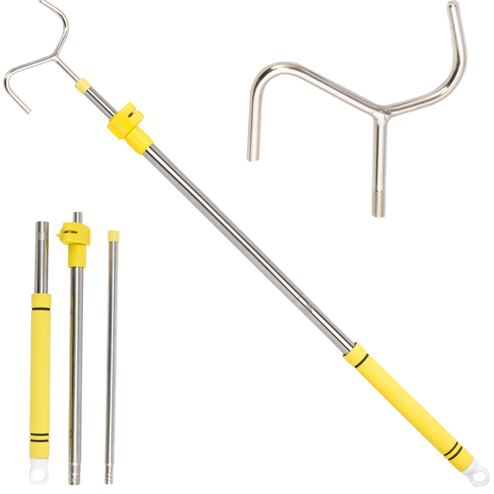 Frebuta Drapery Pull Rod,36“ to 63” Curtain Pull Telescoping Pole Heavy ...