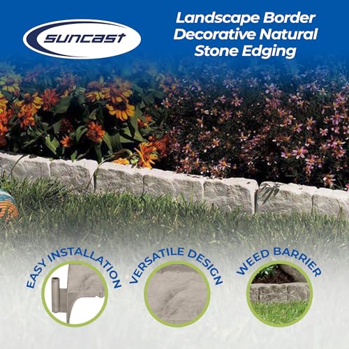Suncast Water Resilient Landscape Design Border, 12 Inch Sections ...