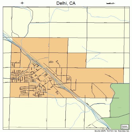 Amazon.com: Large Street & Road Map of Delhi, California CA - Printed ...