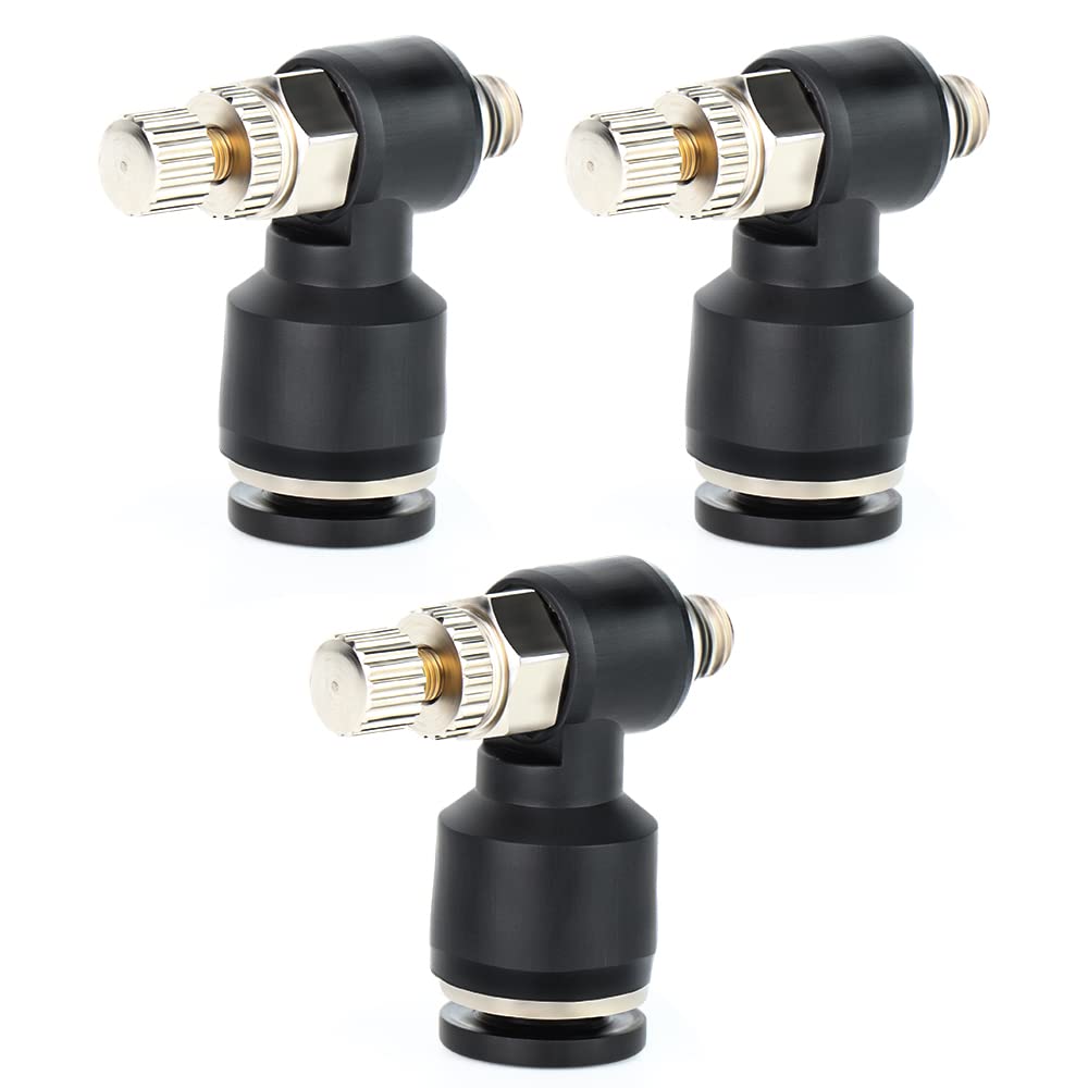 Snapklik.com : 3 Pack SL6-M5 Push To Connect Air Line Fitting Air Flow ...