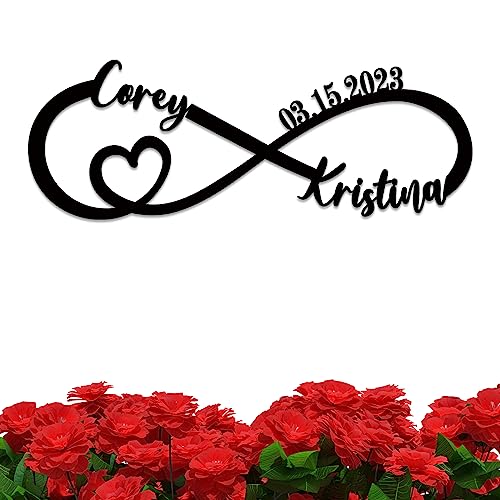 Amazon.com: Personalized Wall Hanging Sign Couple Names Sign Infinity ...