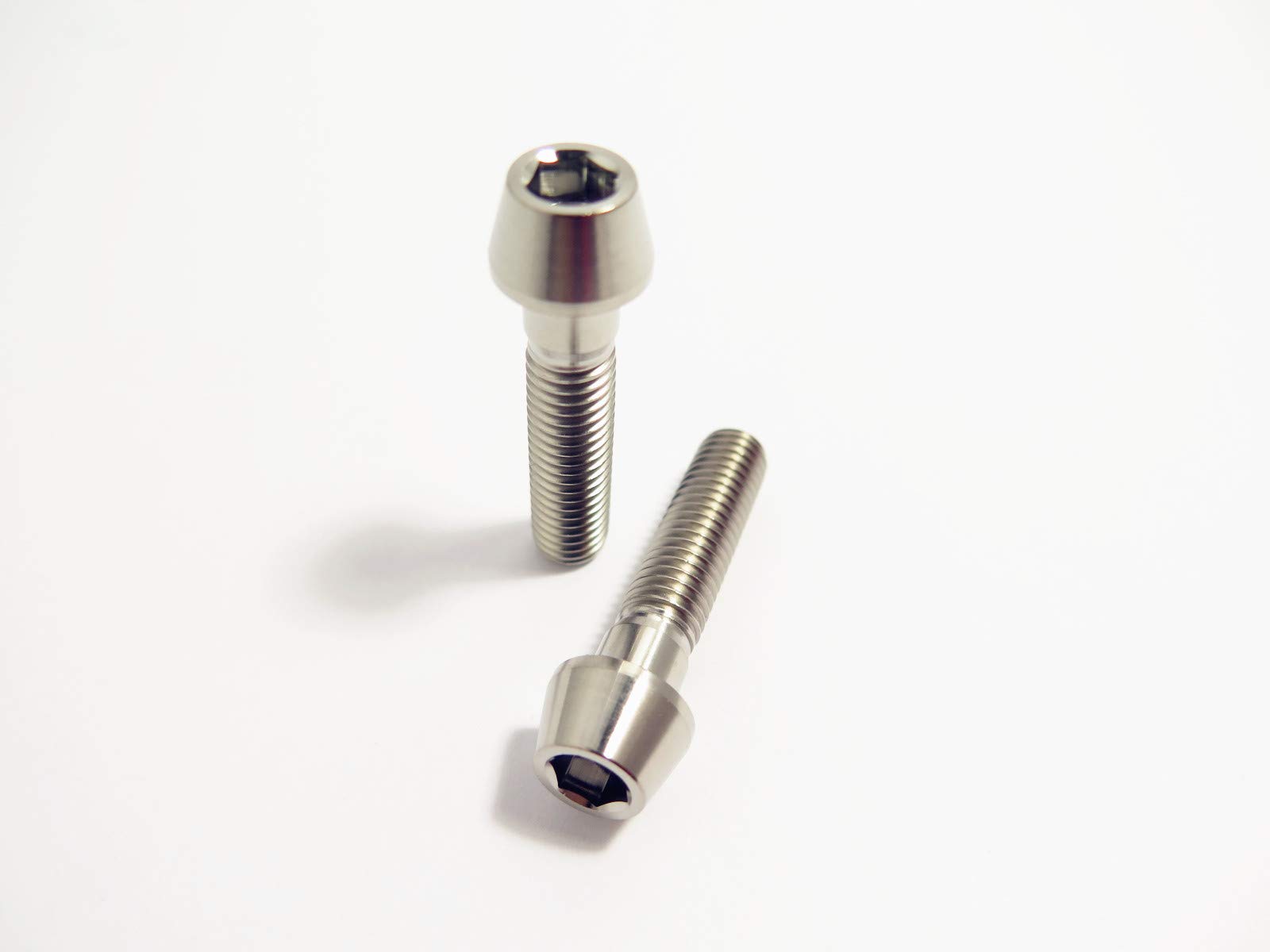 2PC Titanium M8 x 35mm Taper Cone Bolts M8 x 1.25mm Pitch Allen Socket ...