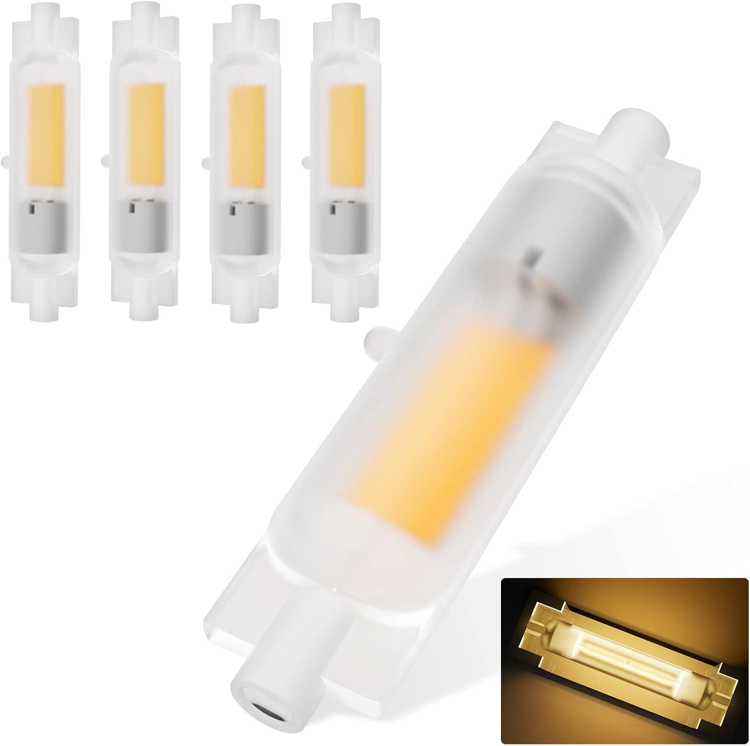 Ampoule Led Rs7 78mm Dimmable,R7S LED Ampoule Blanc Chaud 3000K ...