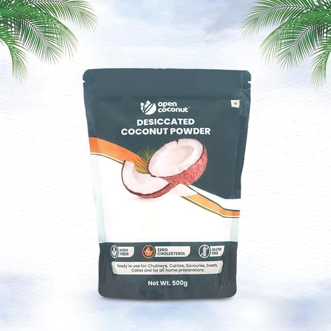 OPEN COCONUT | Organic Desiccated Coconut Powder 500G | Nariyal Burada ...