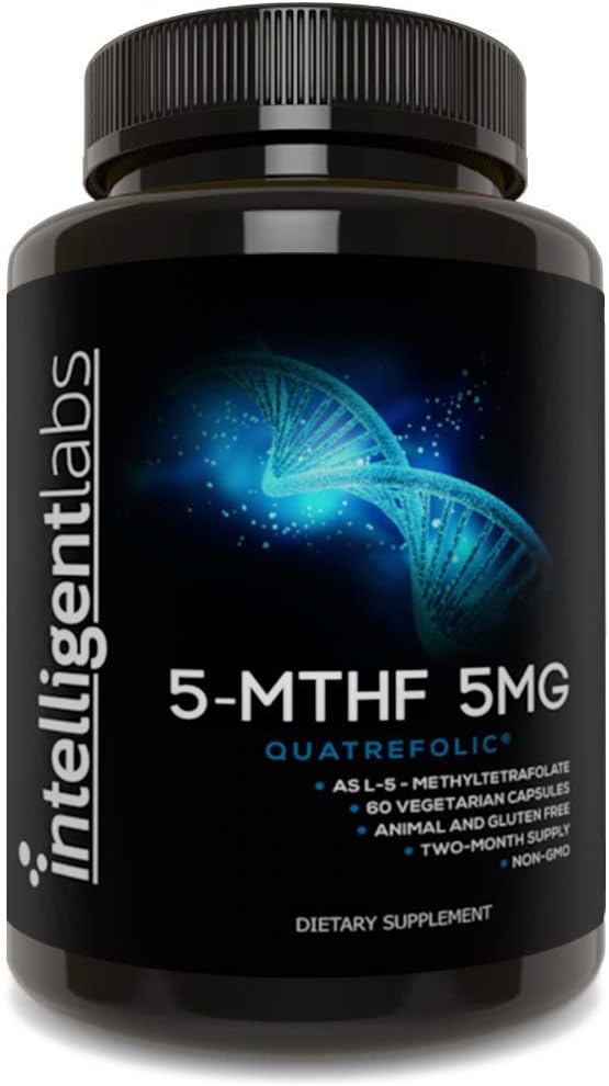 Amazon.com: Intelligent Labs 5MG MTHF L-5-Methyltetrahydrofolate Activated Folic Acid Supplement ...