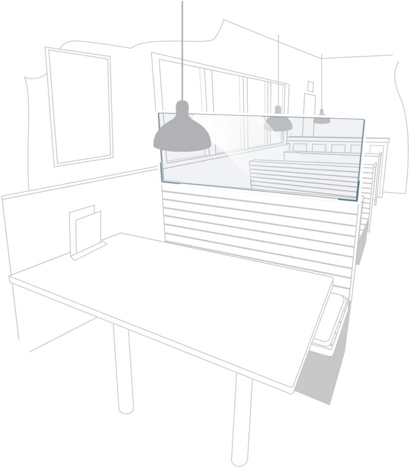 Acrylic Booth Back Plexiglass Sneeze Guard With Acrylic Legs - Clear ...