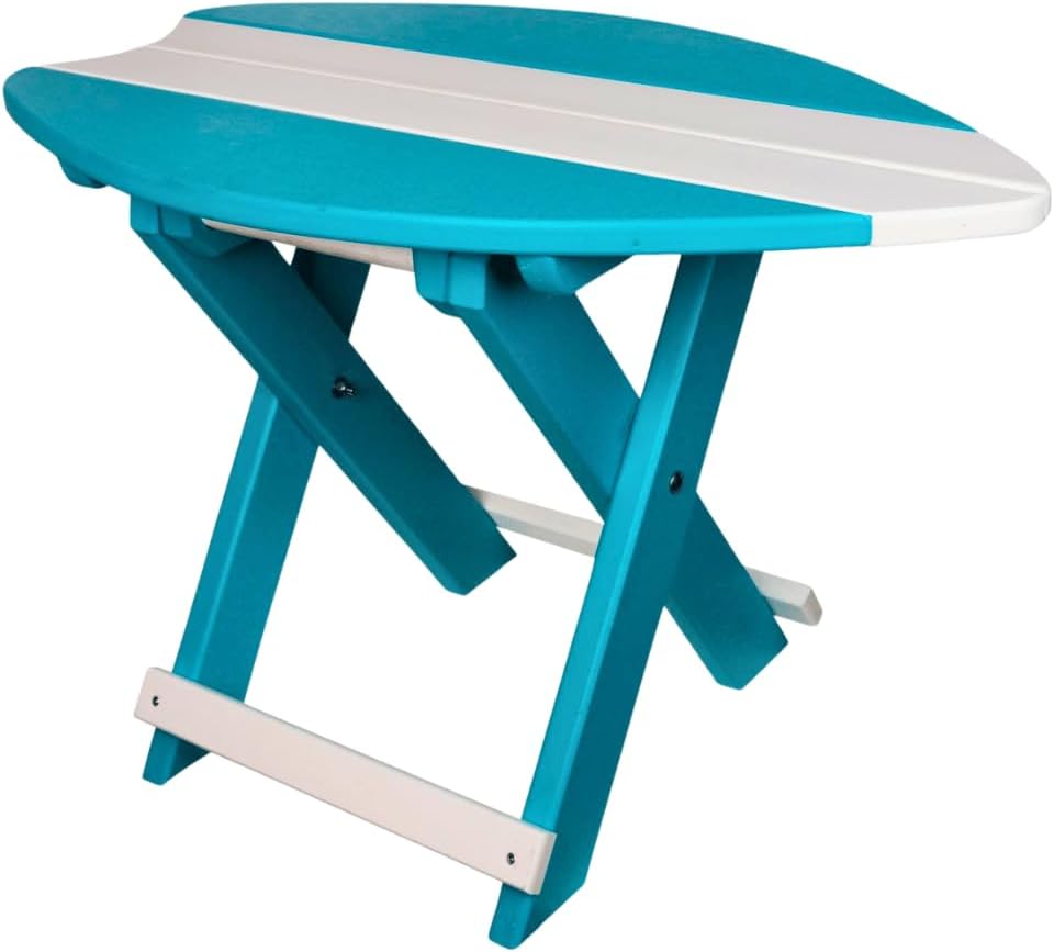 Amazon.com: Woodland Amish Products Folding Surfboard Side Table ...