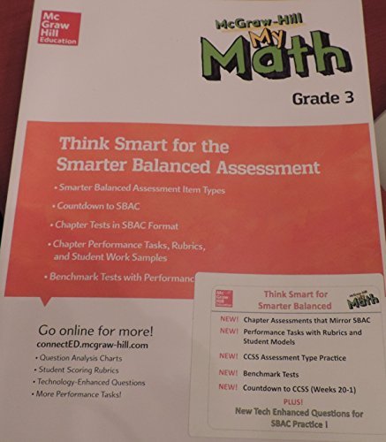 McGraw Hill My Math Grade 3 Think Smart for the Smarter Balanced ...