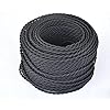 Vintage Braided Cable 5 Meters, 2 core Black Antique Twisted Woven Silk ...
