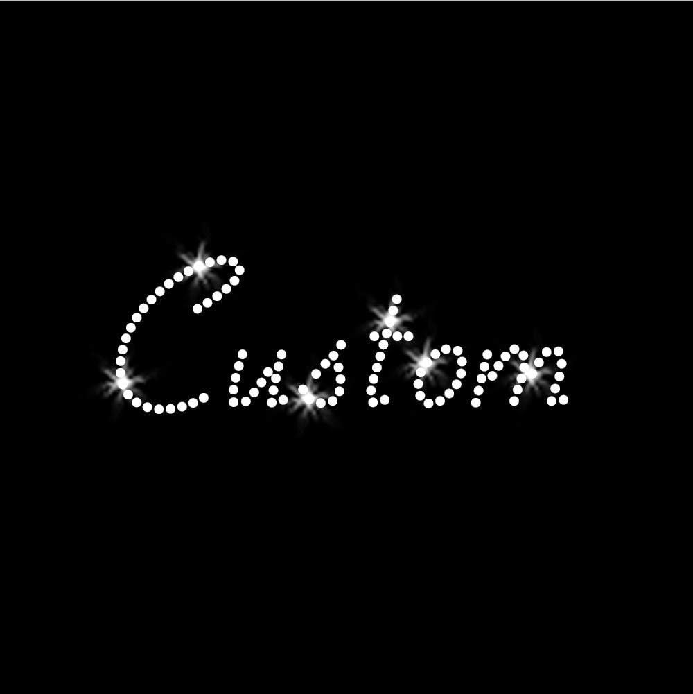 Amazon.com: Elegant Custom Word Sparkly Personalized Bling Text Iron On Clear Rhinestone Crystal ...