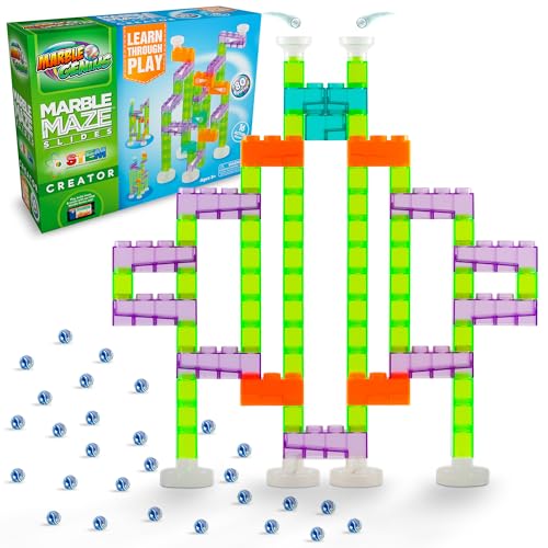 Snapklik.com : Marble Genius Marble Maze Slides STEM Creator Set: 80 ...